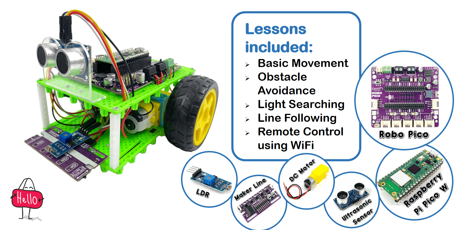 BocoBot - Robotics Kit for Raspberry Pi Pico/Pico W